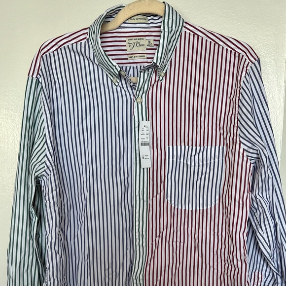 J. Crew | Shirts | Nwt J Crew Slim Untucked Secret Wash Organic Cotton Poplin Shirt Size M ...